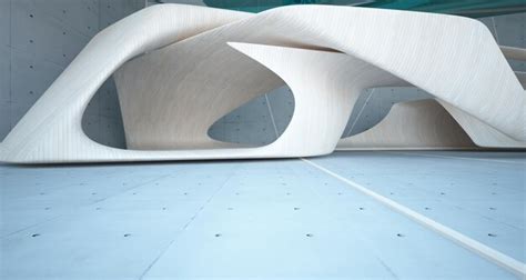 창 3d 일러스트레이션 및 렌더링이 있는 추상 콘크리트 및 목재 내부 다단계 공공 공간 프리미엄 사진