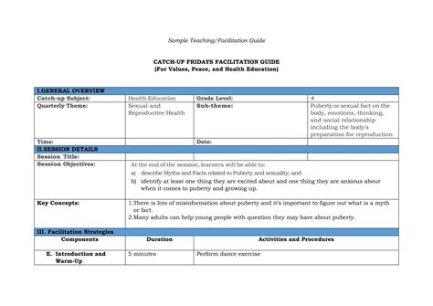 Template Facilitation Guide For V P H Ed Docx