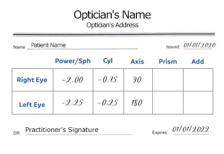 How To Read Your Glasses Prescription Corsini Laser Eye Center