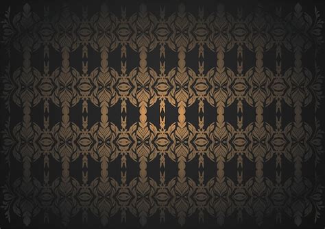 Um Papel De Parede Preto E Dourado Com Padrão Dourado Vetor Premium