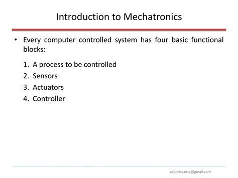 Introduction To Mechatronics Pdf