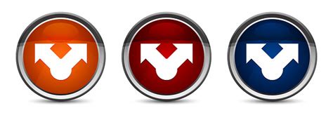 공유 아이콘 독점 블루 레드와 오렌지 라운드 버튼 디자인 세트 고리 사슬에 대한 스톡 벡터 아트 및 기타 이미지 고리 사슬