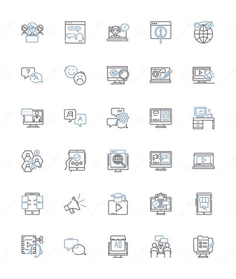 internet sharing line icons collection wi fi hotspot tethering