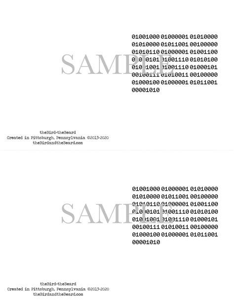 Happy Valentines Day Binary Code Printable Greeting Card Binary