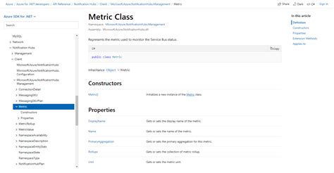 C Azure Notification Hub Management Sdk Metrics Missing Stack