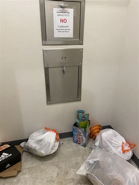 Our Apartment Building Has A Garbage Chute You Can Drop Your Trash In