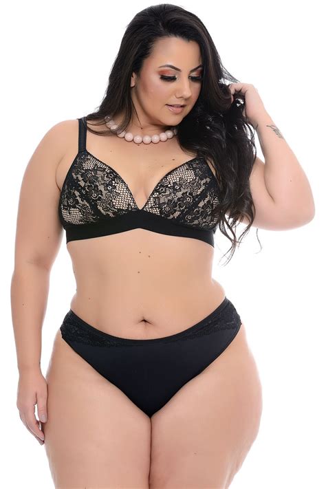 Conjunto Plus Size Fio Dental Vk Moda Plus Size