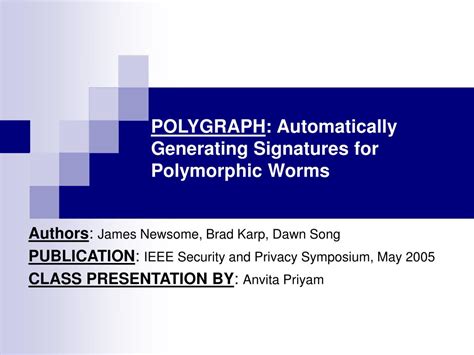 Ppt Polygraph Automatically Generating Signatures For Polymorphic Worms Powerpoint
