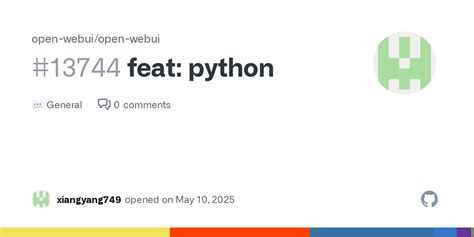 Feat Python · Open Webui Open Webui · Discussion 13744 · Github
