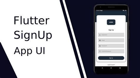 Flutter Sign Up App Ui Speed Code Youtube