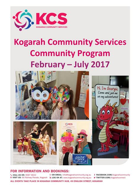 2017 Kcs Program Of Acvtivities Feb To July Kogarah Community Service