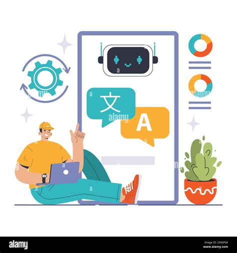 Nlp In Action Concept A Tech Savvy Individual Interacts With An Advanced Chatbot Showcasing