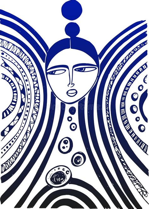 Graphic Abstraction With A Portrait Of A Woman Vector Illustration Stock Vector Illustration