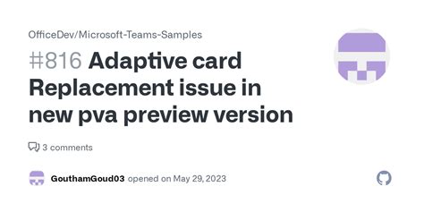 Adaptive Card Replacement Issue In New Pva Preview Version Issue 816