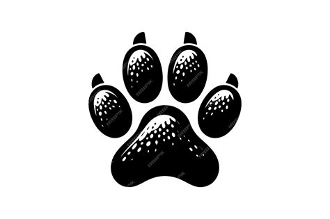 Cat Paw Silhouette Vector Art Illustration Premium Ai Generated Vector