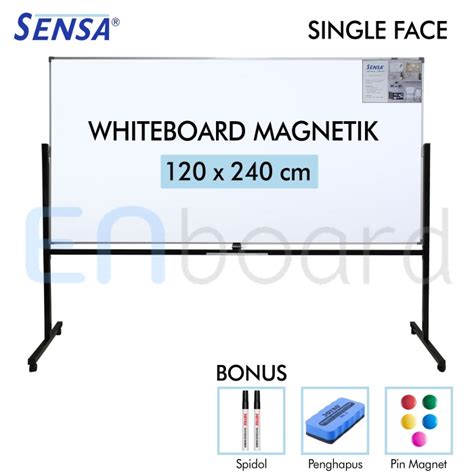 Promo Papan Tulis Whiteboard Standing Magnet Single Face Sensa 120 X 240 Cm Jakarta Barat