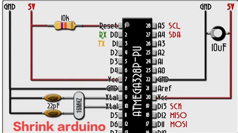 Shrink Your Arduino Diy Minimum Components Youtube