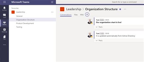 microsoft teams org chart ponasa