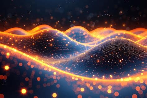 Premium Photo Abstract Colorful Waves Digital Connectivity Background