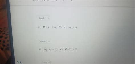Solved State Whether Each Set Of Hypotheses Is Valid For A