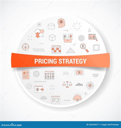 Pricing Strategy Concept With Icon Concept With Round Or Circle Shape For Badge Stock