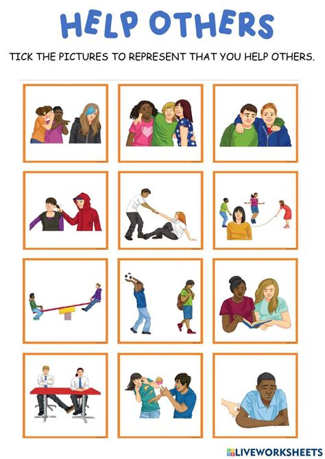 Help Others Exercise Live Worksheets Worksheets Library
