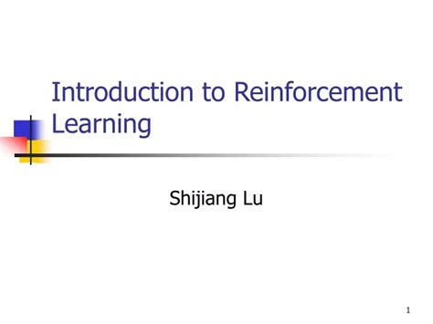 Ppt Introduction To Reinforcement Learning Powerpoint Presentation