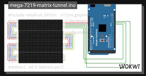 Mega Matrix Tunnel Ino Copy Wokwi ESP STM Arduino Simulator