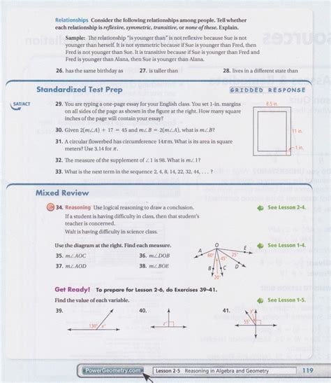 25 Reasoning In Algebra And Geometry Have A Problem Use Math To Solve It