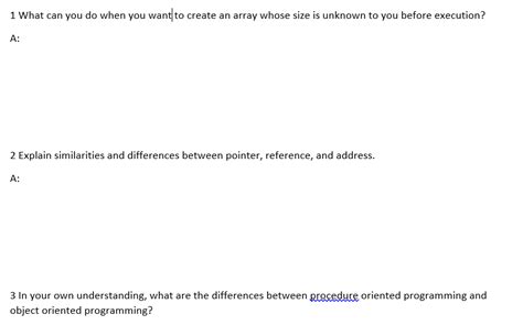 Solved 1 What Can You Do When You Want To Create An Ar