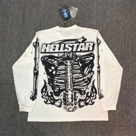 Hellstar Human Skeleton Long Sleeve White