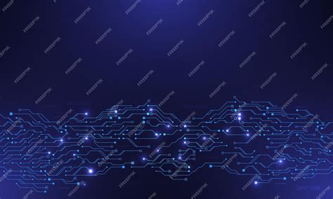 Premium Vector Circuit Board Texture Background Design Waves Flow