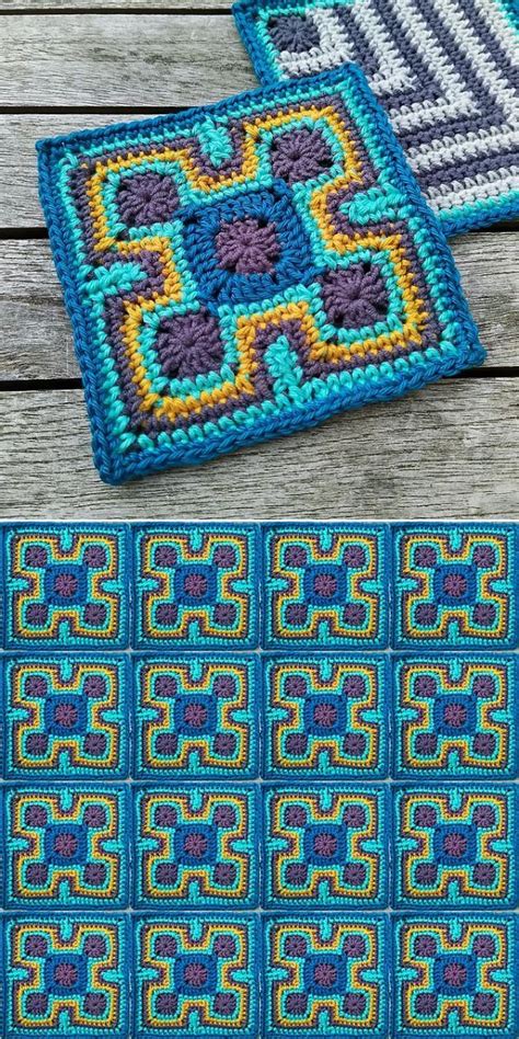 Colorful Fun Crochet Squares Patterns Crochet Squares Granny Square Crochet Patterns Free