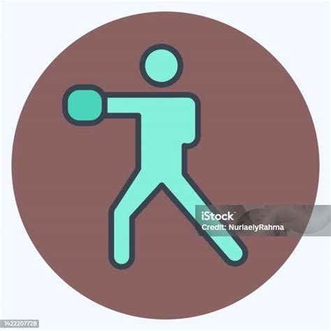 아이콘 복싱 전투 스포츠 기호와 관련된 컬러 메이트 스타일 편집 가능한 간단한 디자인 간단한 그림권투 Championship에