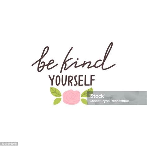 자신에게 긍정적 인 문자 문구를 친절 자기 관리 자기 수용 자신을 사랑한다 개념 Mental Wellbeing에 대한 스톡 벡터