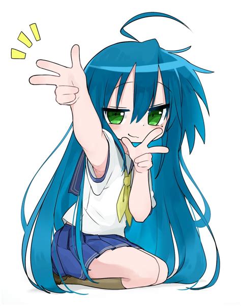 Fusuma Suwaru Boom Izumi Konata Lucky Star Highres 1girl 3