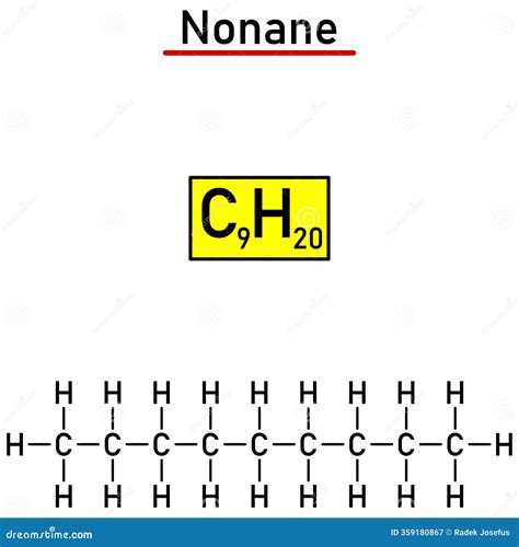 Nonane Molecular Structures Alkane Hydrocarbon 3d Model Structural Chemical Formula And