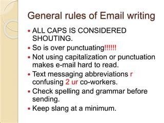 Effective Email Writing Ppt Email Internet