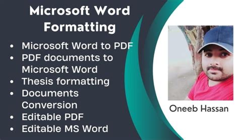 Microsoft Word Formatting Modification Conversion Word Documents By Uneeb36 Fiverr