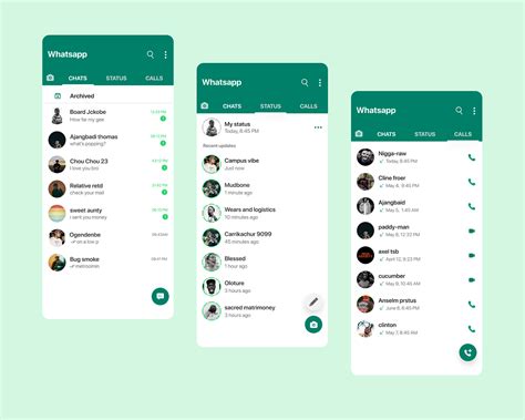 Replicated Whatsapp Ui On Behance