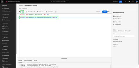 Query Editor Ui Guide Adobe Experience Platform