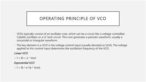 Voltage Controlled Oscillator Vco And Power Amplifierpptx