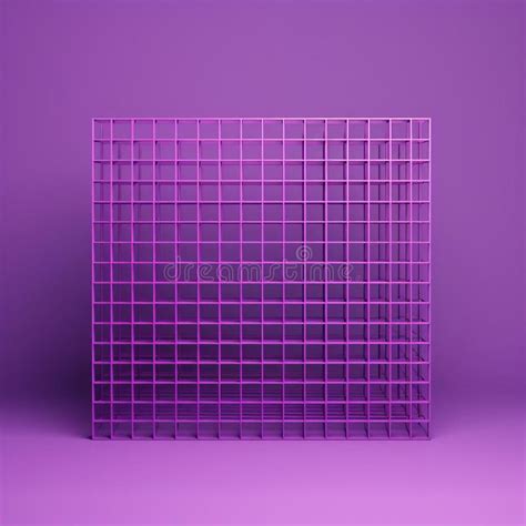Modern Minimalist Violet Grid Structure With Intricate Pattern Stock Illustration Illustration