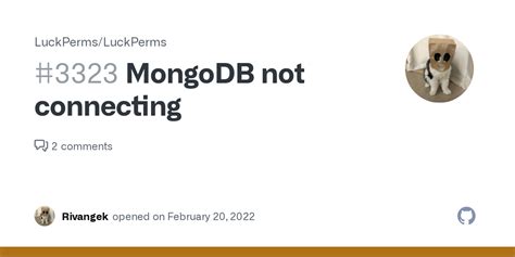 Mongodb Not Connecting · Issue 3323 · Luckpermsluckperms · Github