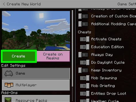 How To Turn On Education Edition In Minecraft Click The Switch Next To Activate Cheats To Turn