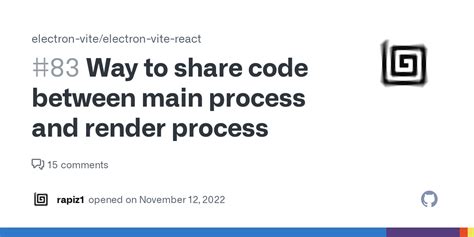 way to share code between main process and render process · issue 83