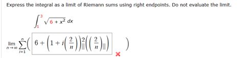 Solved Express The Integral As A Limit Of Riemann Sums Using Chegg Com