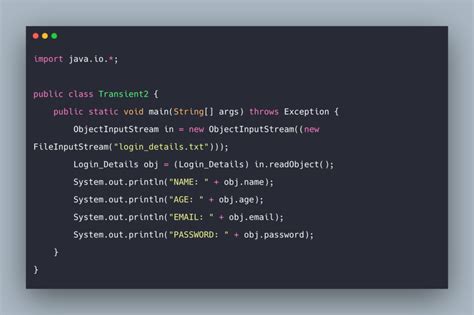 Transient Java
