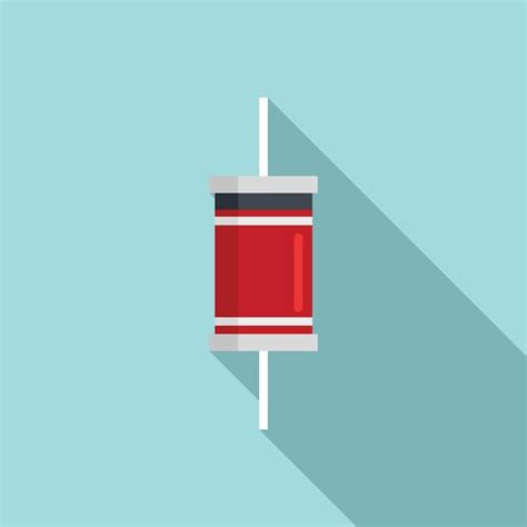 Premium Vector Electronic Diode Icon Flat Vector Electric Component Led Bulb