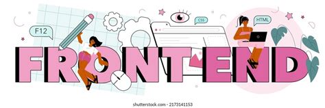 Front End Typographic Header Website Interface Stock Vector Royalty
